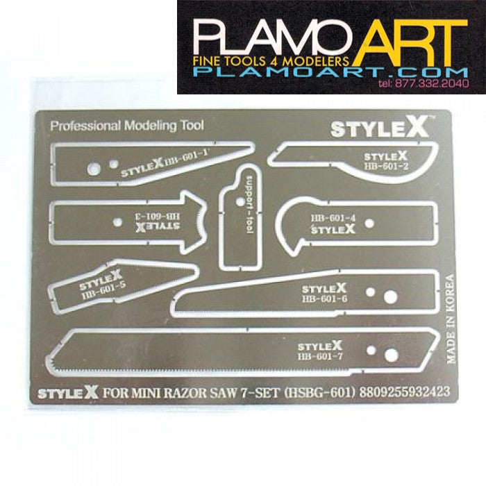 Etching Razor Saw 7 Set Blade Type PLAMO ART (HSBG-601) – R4LUS